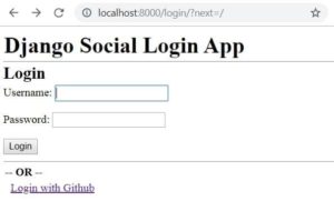 Django Social Auth Login - Facebook, Twitter and GitHub
