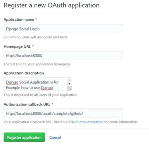Django Social Auth Login - Facebook, Twitter and GitHub