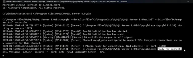 How to Reset MySQL Root Password on Windows - 2024